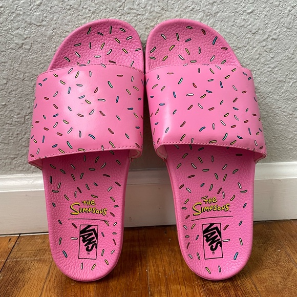 Vans | Shoes | Rare Vans Limited Edition Simpsons Pink Donut Slides ...